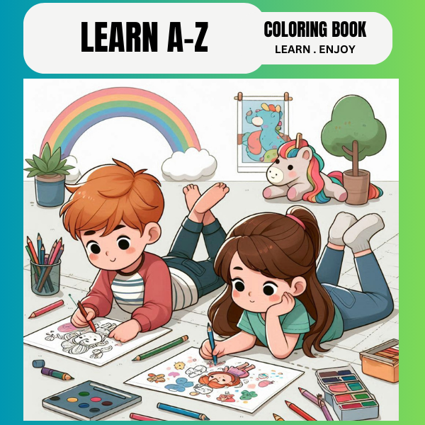 Learn A-Z Coloring Book - Kid's