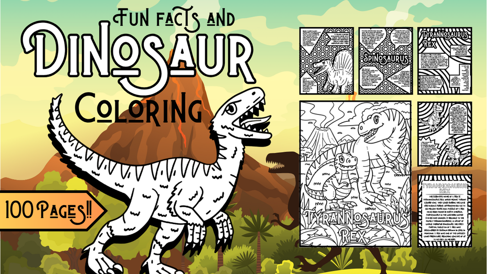 Fun Facts And Dinosaur Coloring For Kids - FREE Printable!