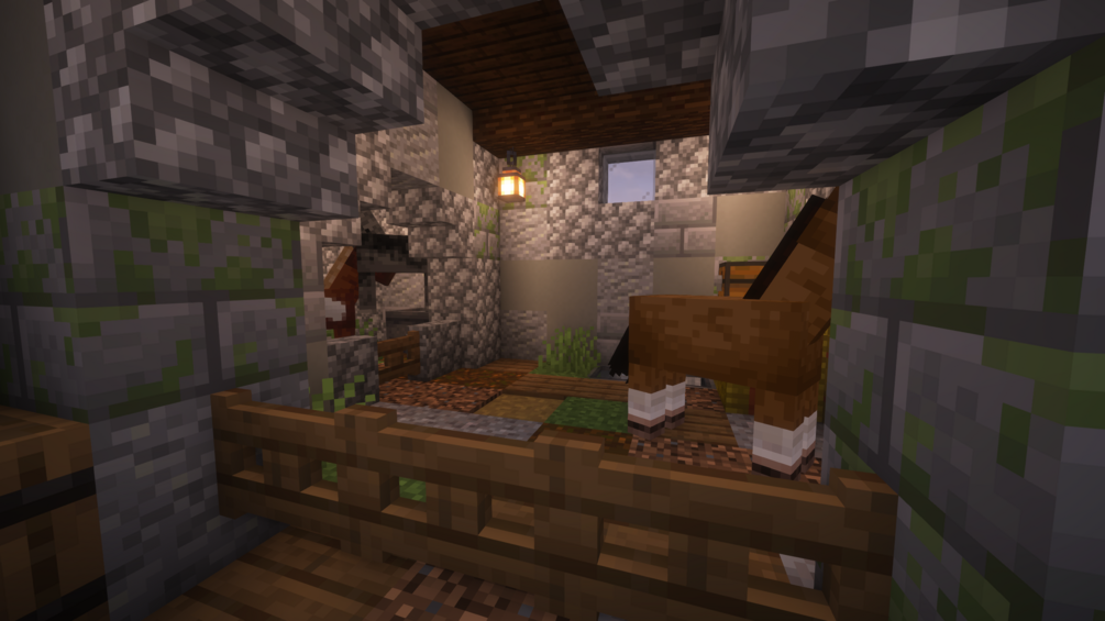 Minecraft Medieval Stable-House (World File + Schematic) (vanilla Java)