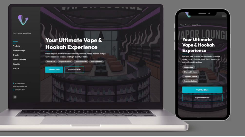 Premium Vape Store Website Template