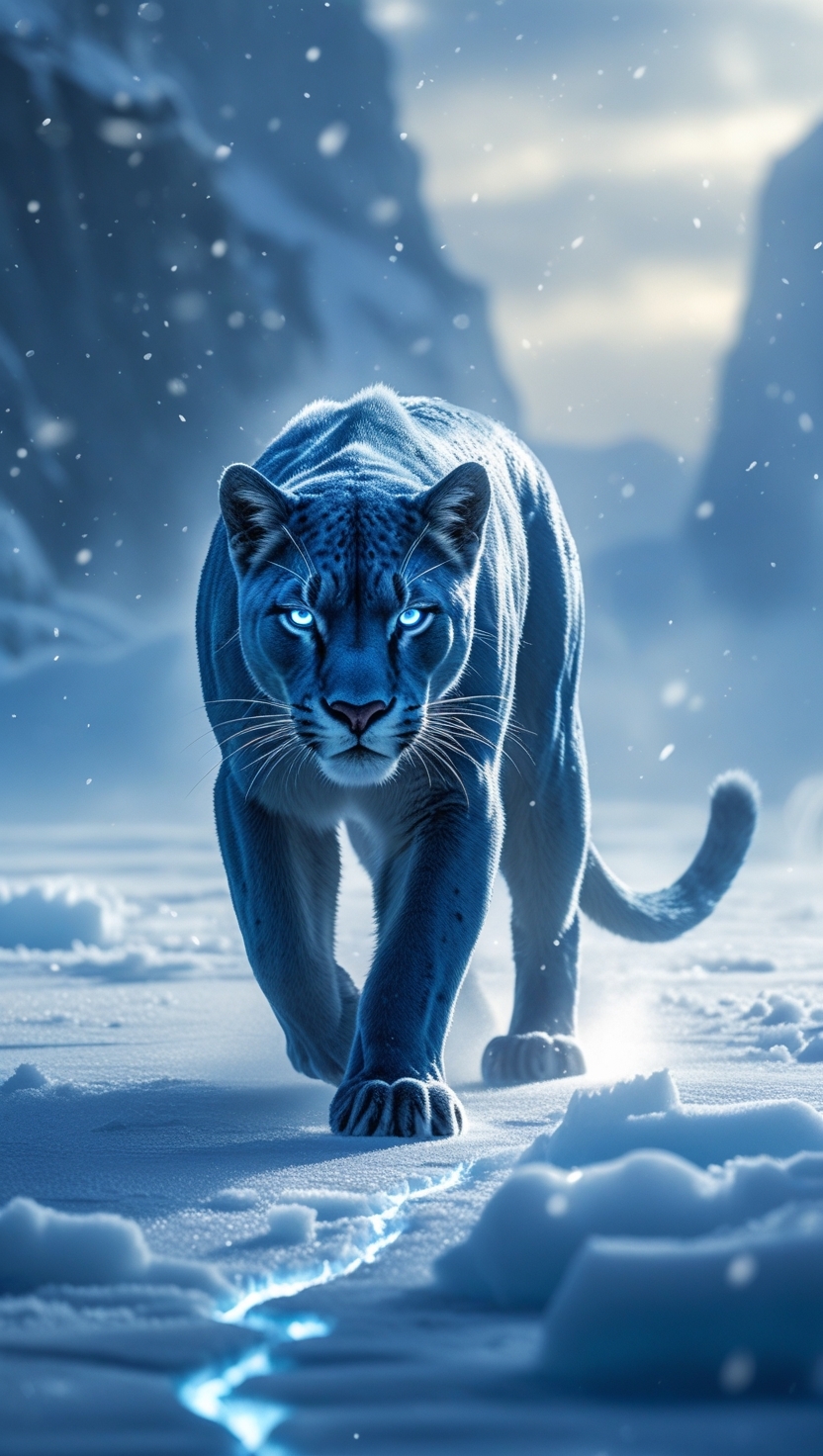 ️ Ice Panther Lock Screen