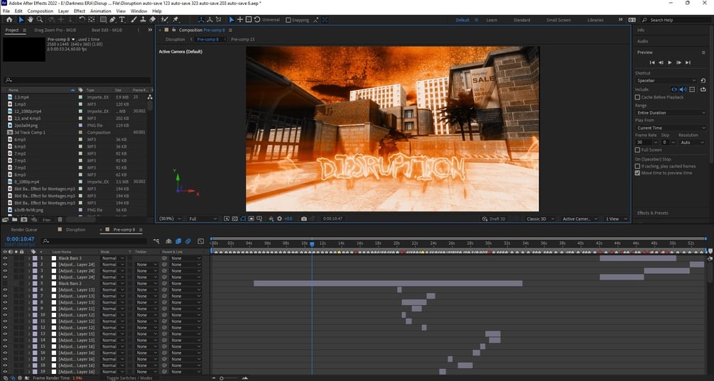 Disruption Project Files