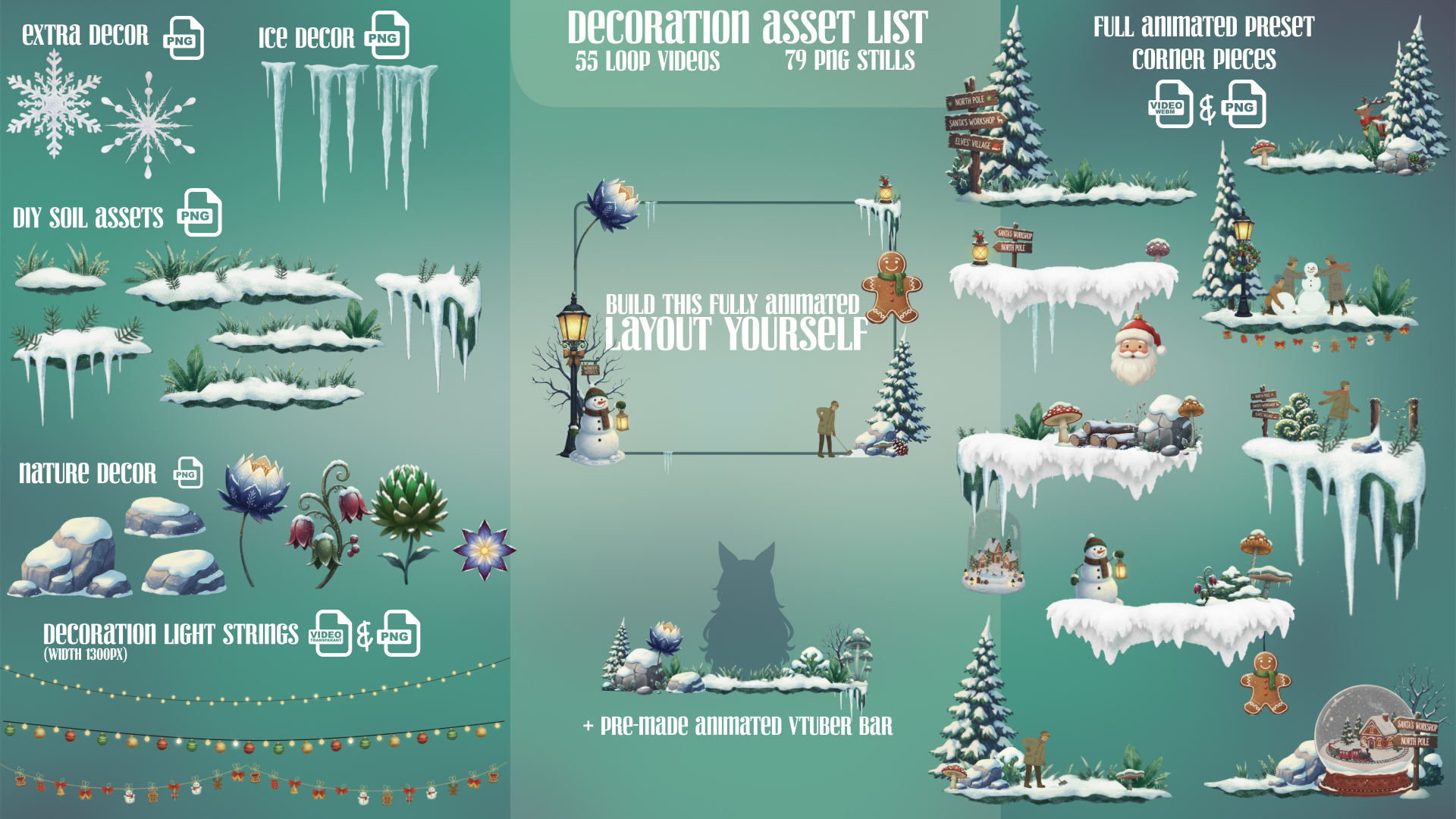 Christmas Winter Village Stream Pack for Twitch | Premium OBS ...
