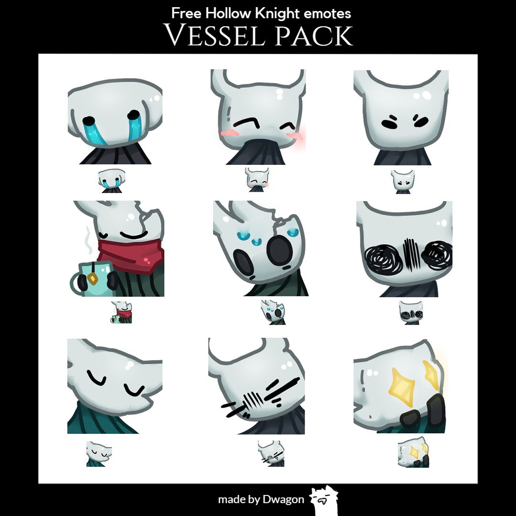Hollow Knight emotes- vessel pack