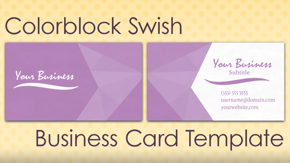 Colorblock Swish Business Card Template