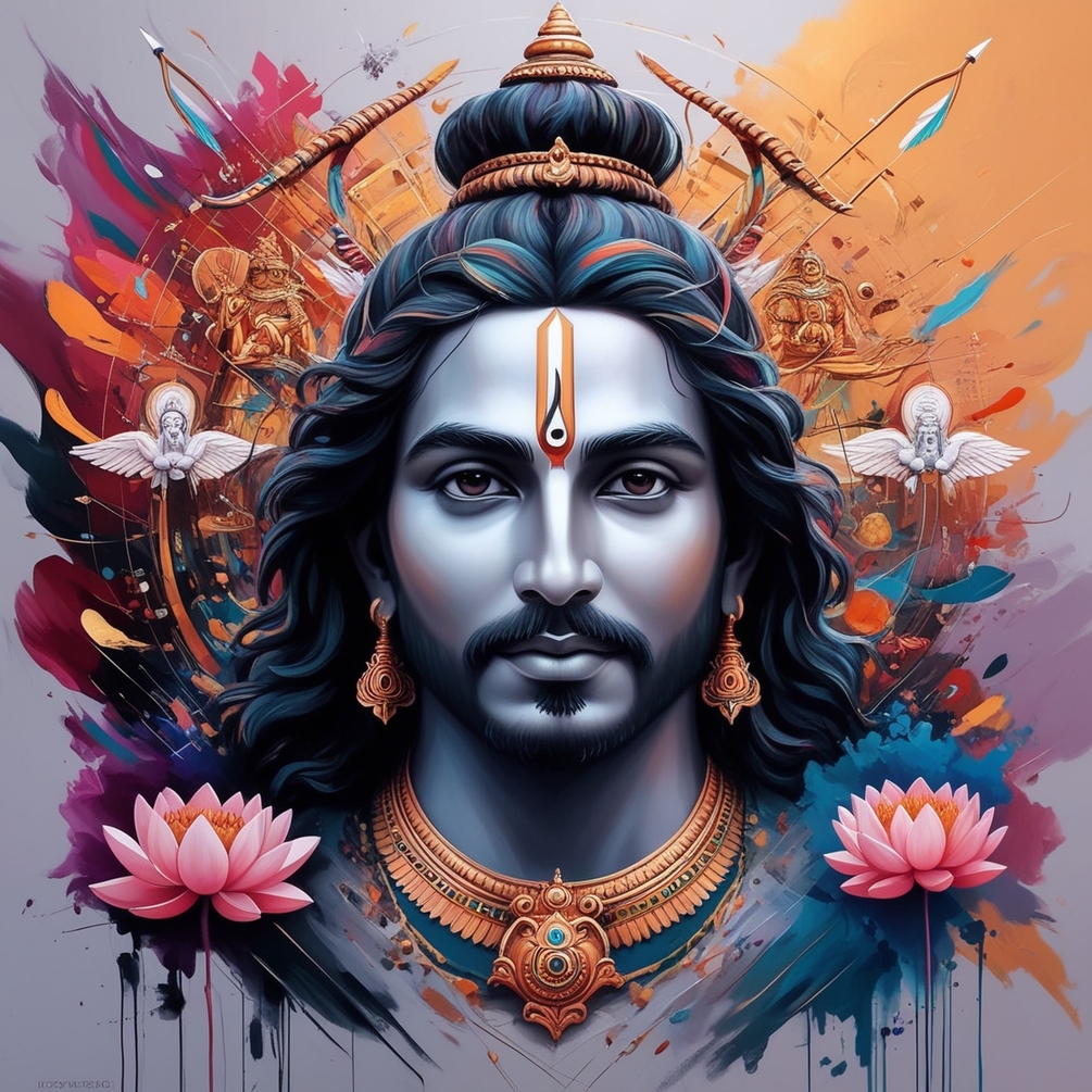 Title: 🎨 Divine Expressions: Abstract Images of Gods 🌟