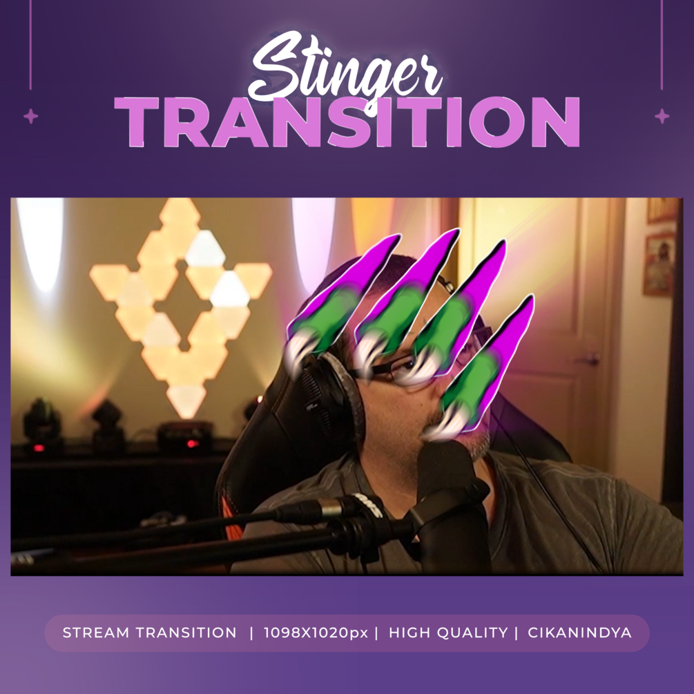 Animated Stinger Transition Toxic Claw | Venomous & Striking Overlay ...