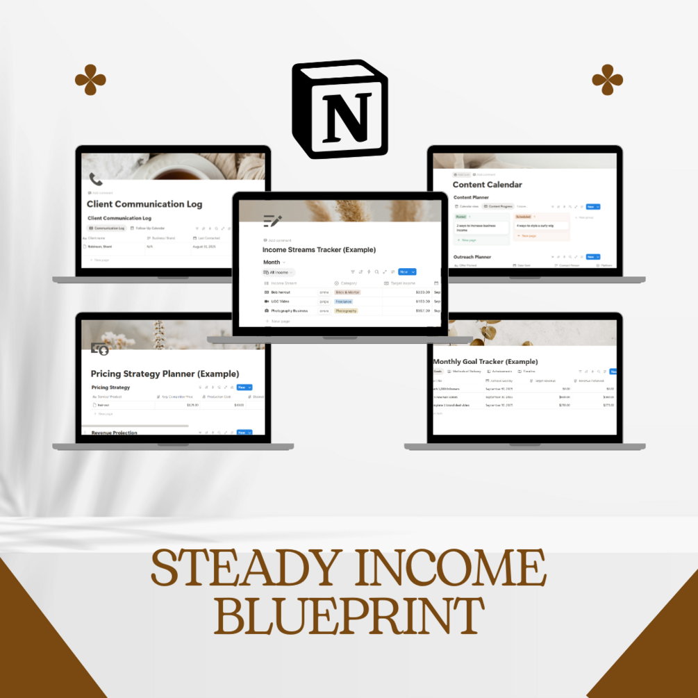 Steady Income Blueprint – 5 Plug-and-Play Business Templates for ...