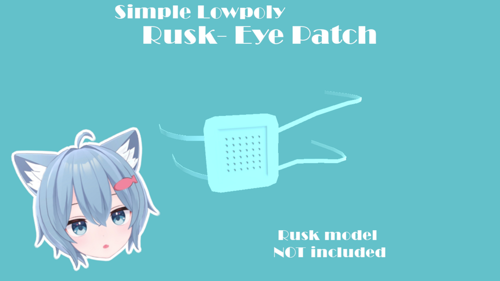 Simply Lowpoly 3D Rusk Eye-Patch