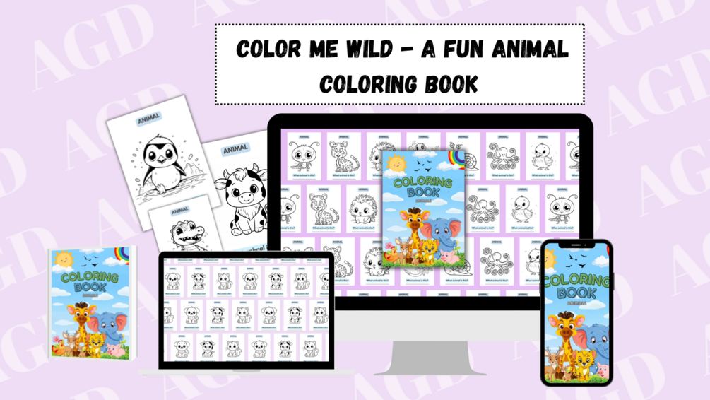 Color Me Wild - A fun animal coloring book