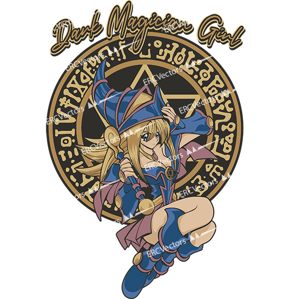 SVG Dark Magician Girl Vector, PDF , PNG, SVG, AI