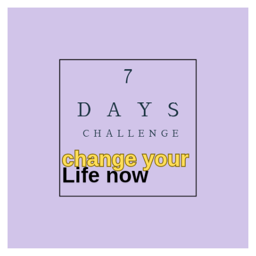 "7 days challenge" productivity template