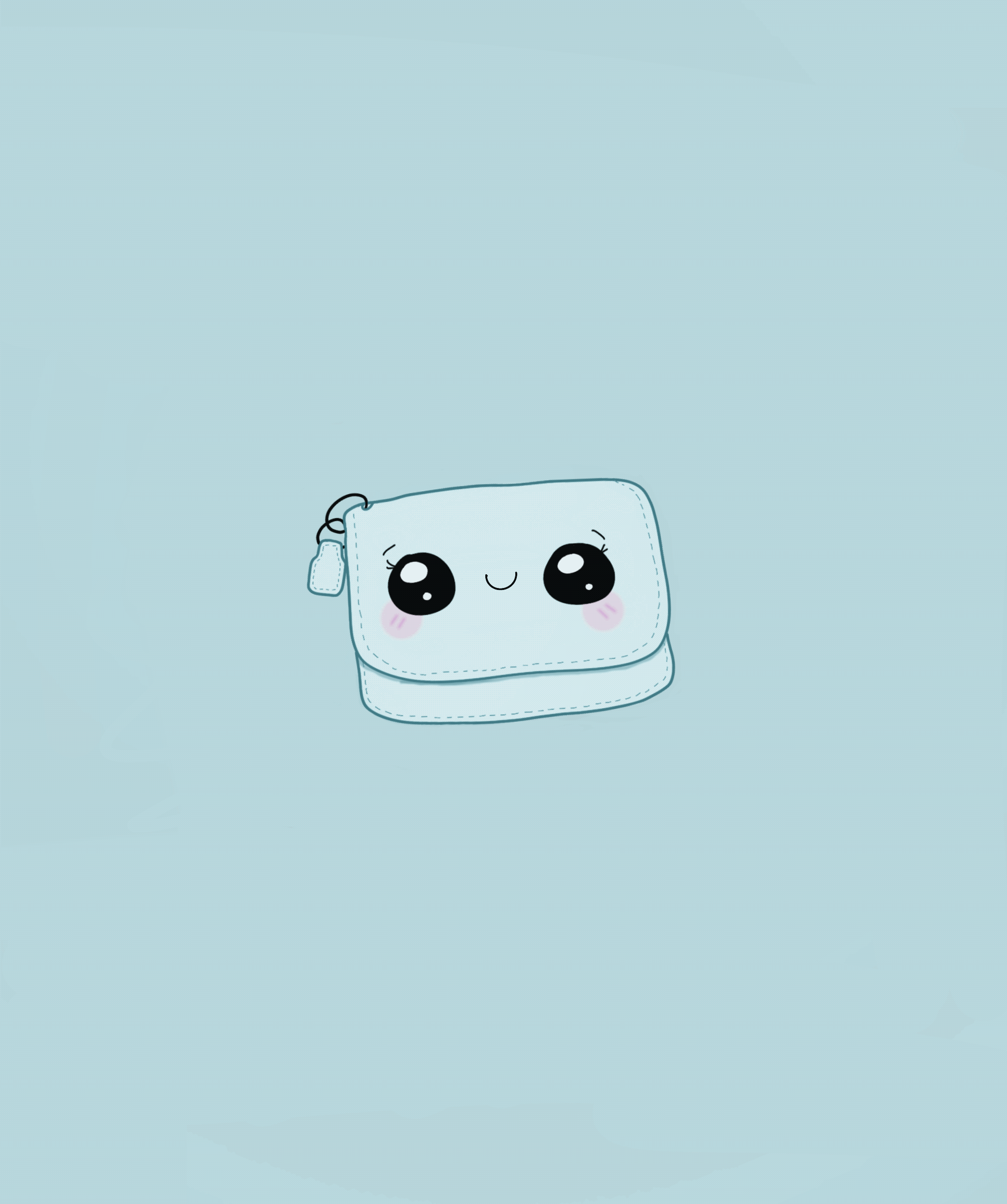 Cute animated kawaii wallet gif
