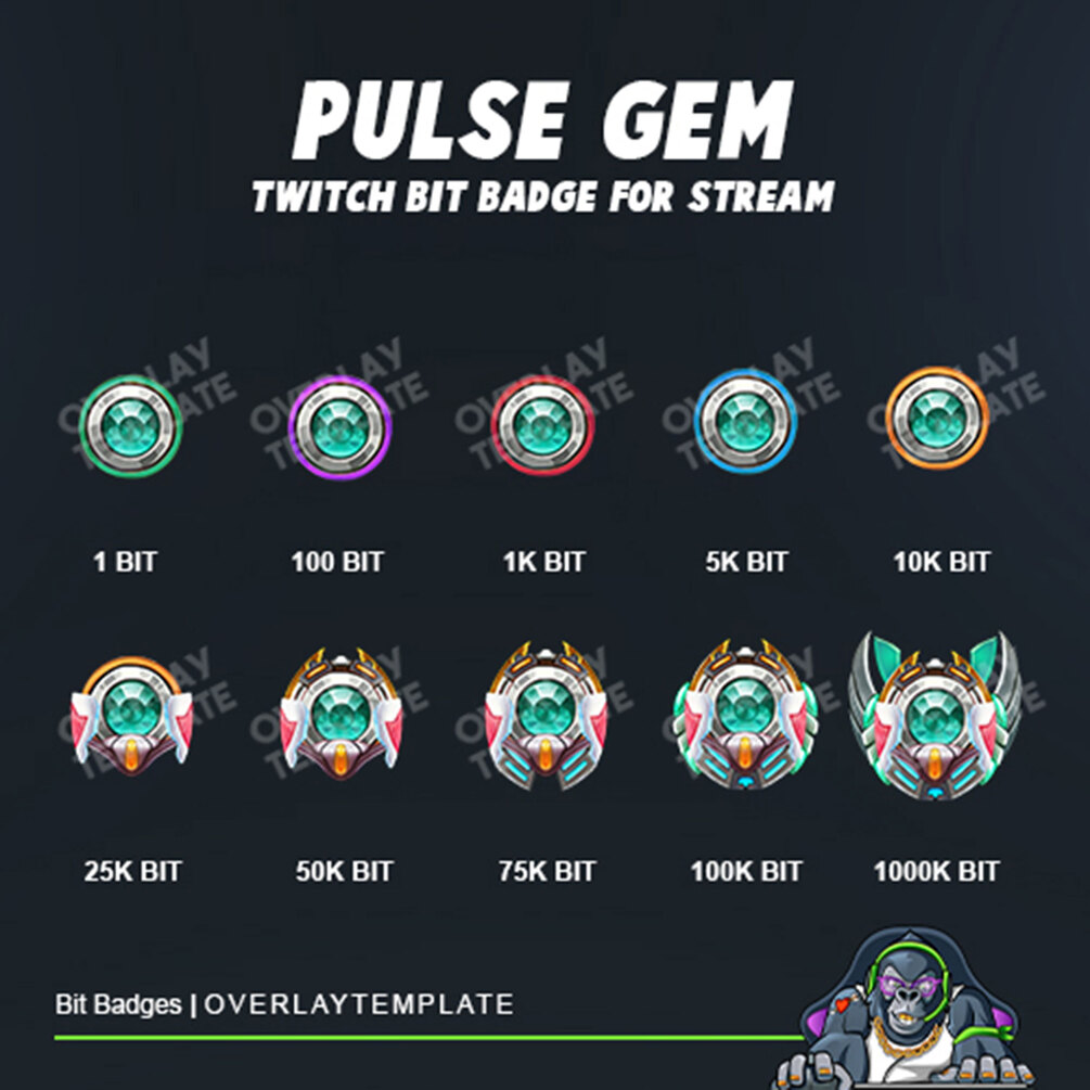 Pulse Gem – Bit Badges