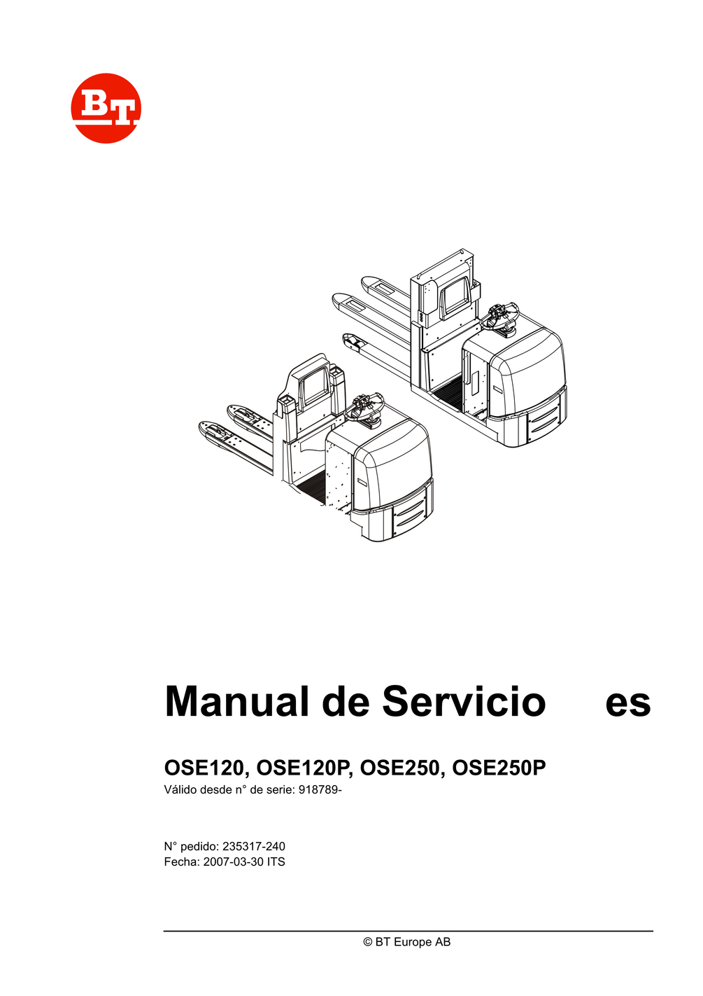 Service Manual BT-OSE_OPTIO.PDF OSE120,OSE120P,OSE250,OSE250P Español