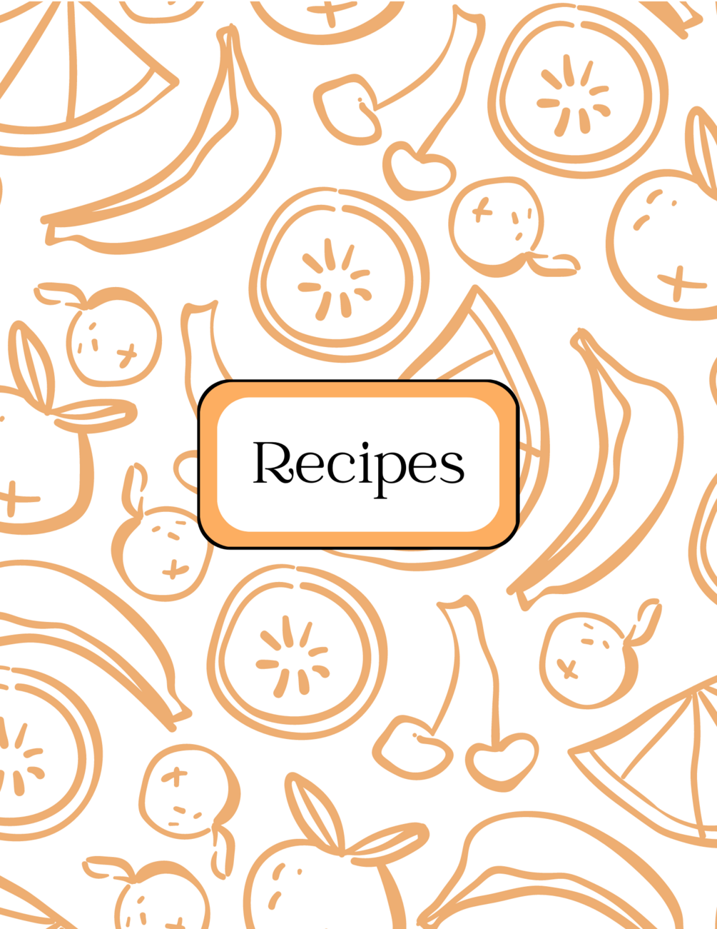 Printable Recipe Journal - Standard Colors