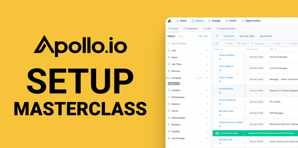 1.5hr Apollo.io Masterclass Setup guide