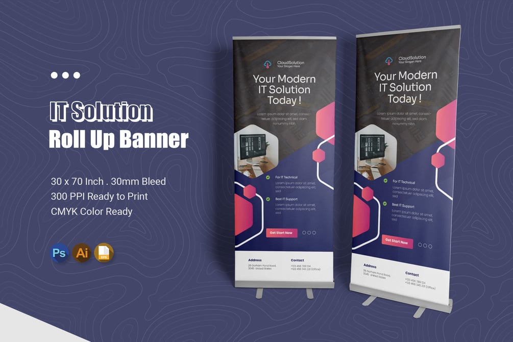 IT Solution Roll Up Banner