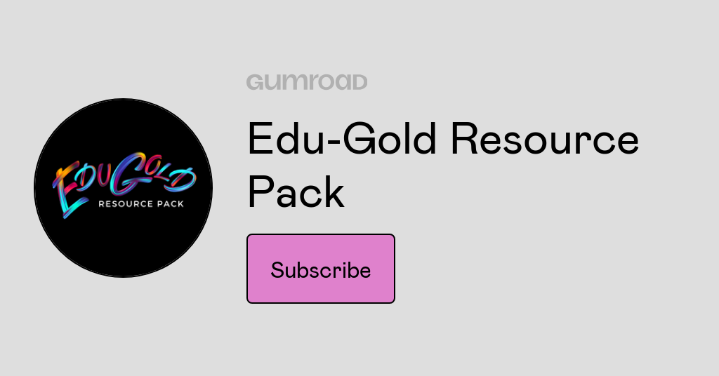 Edu-Gold Resource Pack