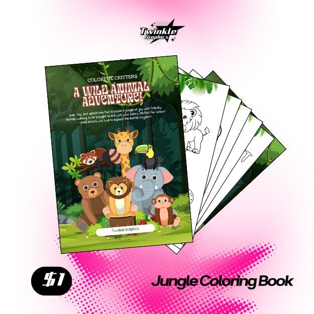 Jungle Coloring Book for Kids Printable