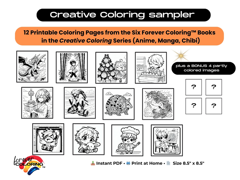 Creative Coloring Sampler – 16 Printable Pages from the Forever ...
