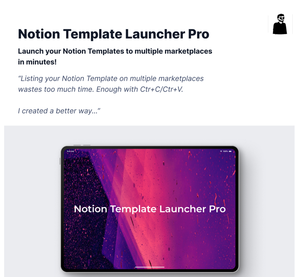 Notion Template Launcher Pro