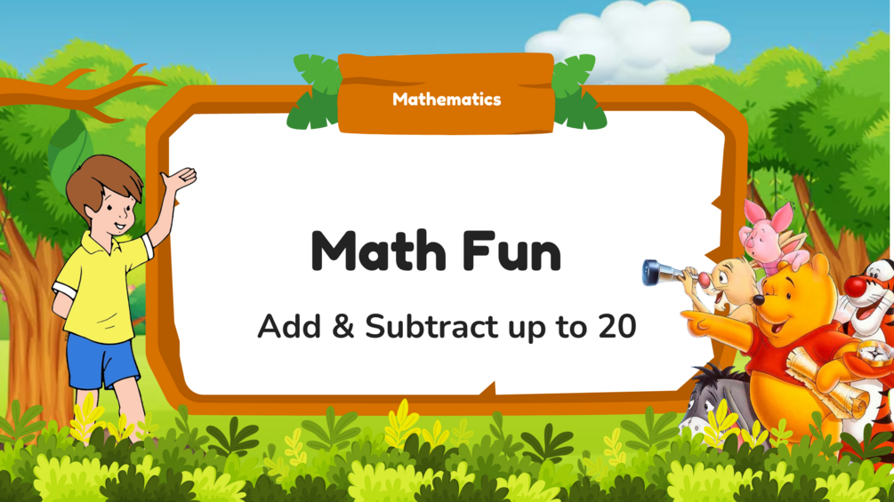 Fun Math Cards & Slides: Add & Subtract to 20! (EN + RU)