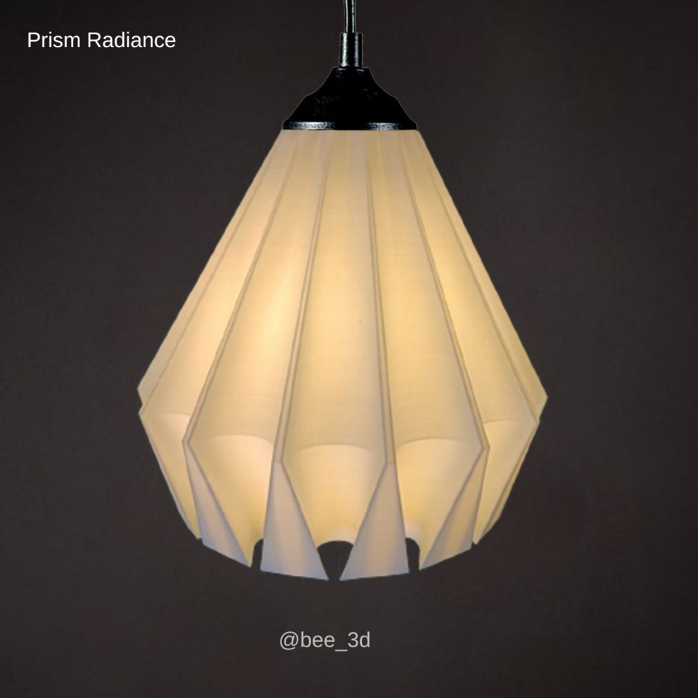 Recycled Plastic Lamp 3D Printed