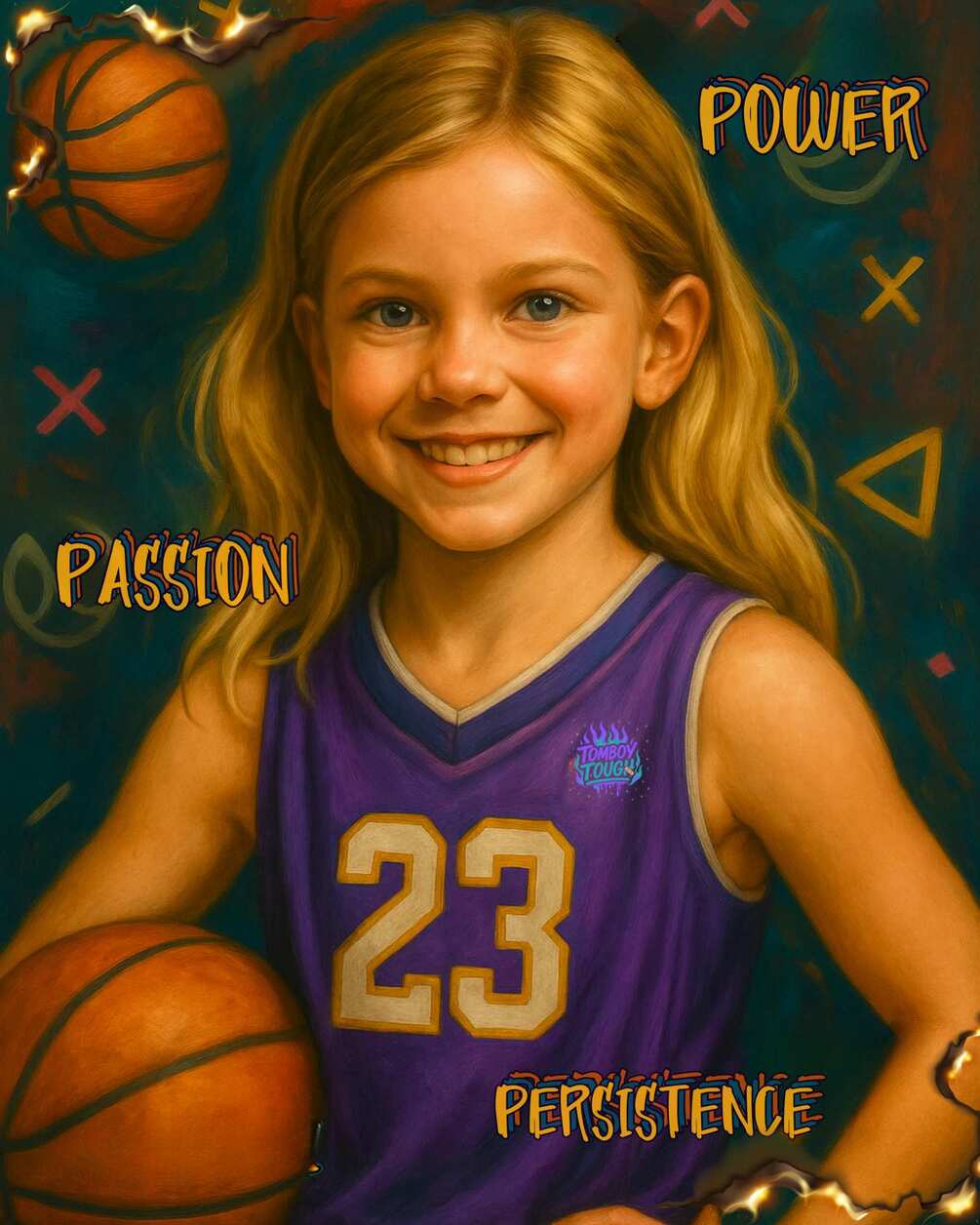 Tomboy Tough: Play Like a Girl – 4-Piece Retro Empowerment Art Set Bundle