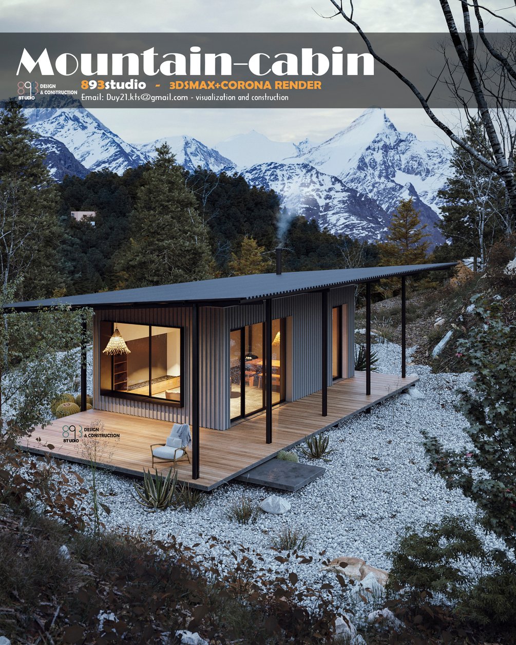 Mountain-cabin house |CGI (3DS Max and Corona-render)
