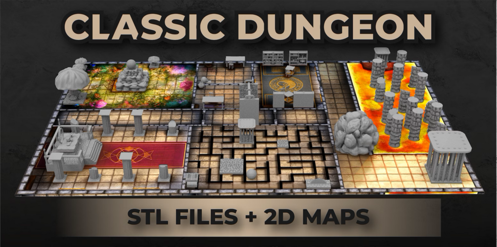 Classic Dungeon - Complete Collection STL & PDF (Merchant)