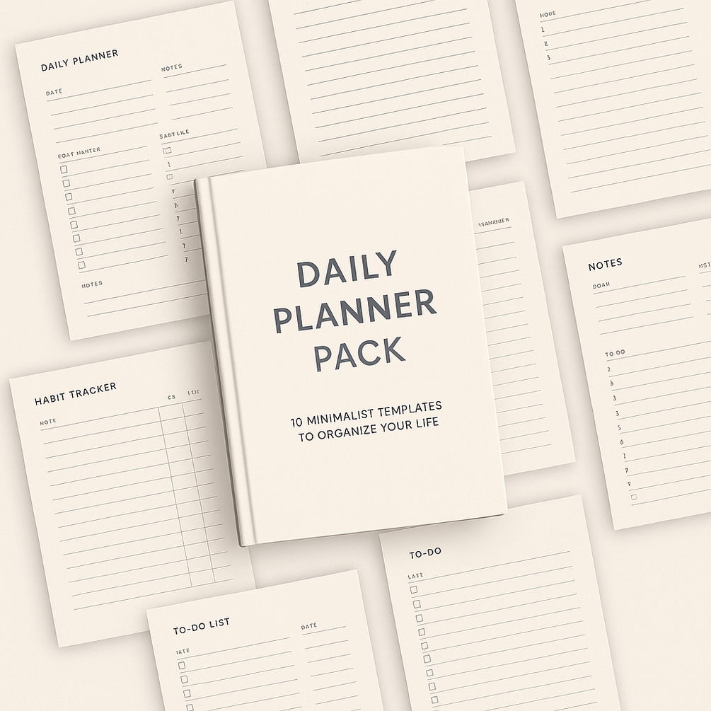 Daily Planner Pack – 10 Minimalist Templates to Organize Your Life