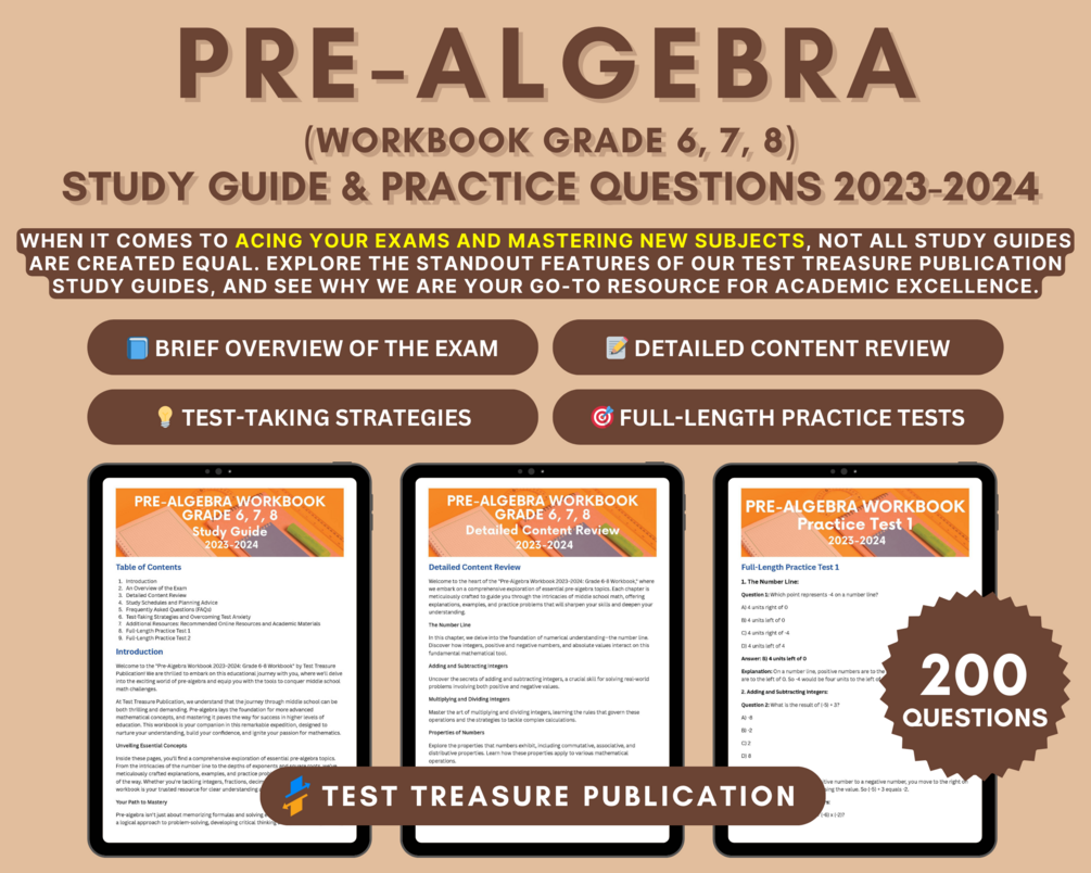 Master Middle School Math: Pre-Algebra Workbook for Grades 6, 7, 8 - In ...