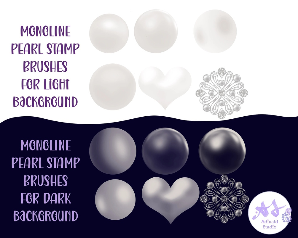 Procreate Pearl Brushes, Pearl Procreate Brushes, Realistic Jewelry ...