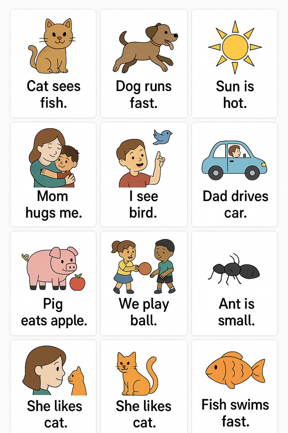 Reading worksheet