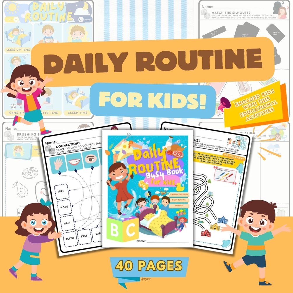 PRINTABLE DAILY ROUTINE BUSY BOOKS for KIDS