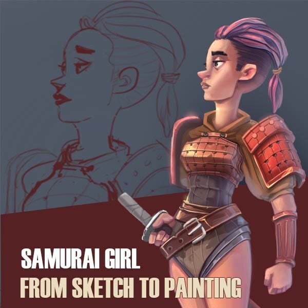 Samurai Girl - Character Design - Completed