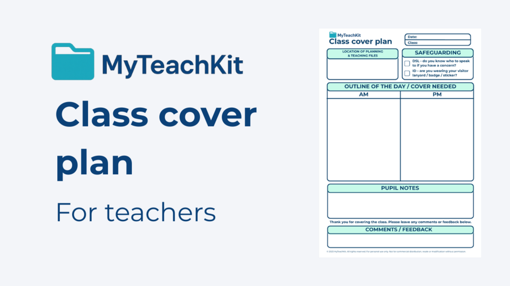 Class Cover Plan | MyTeachKit (A4 Printable PDF)