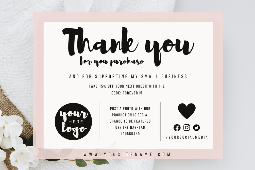 Editable Canva Thank You Card #1