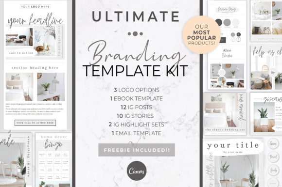 Branding Kit Bundle for Canva | Linen