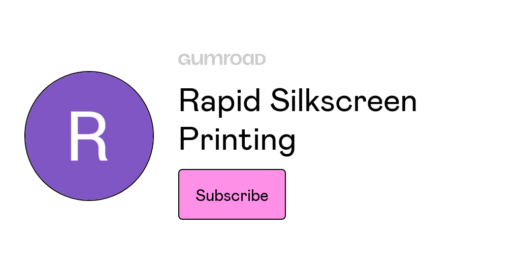 Rapid Silkscreen Printing