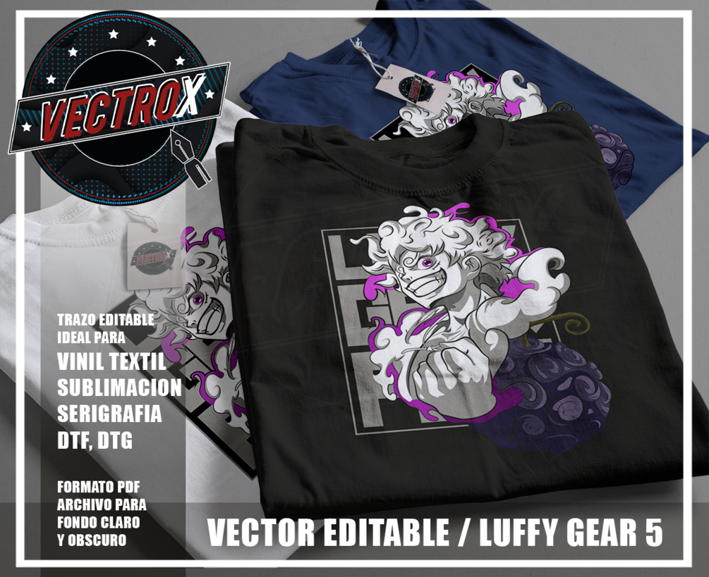 Vector Editable - Luffy Gear 5
