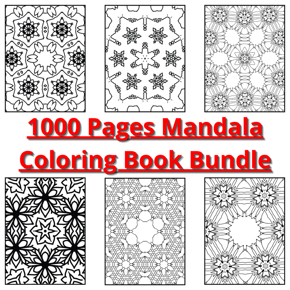 Mega Coloring Book Bundle - 1000 Ready to Publish Coloring Pages for ...