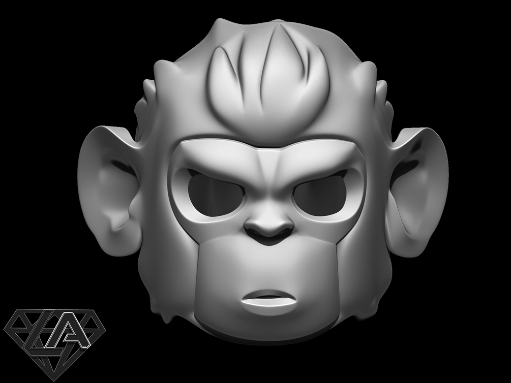 Monkey Pogo helmet 3D print model