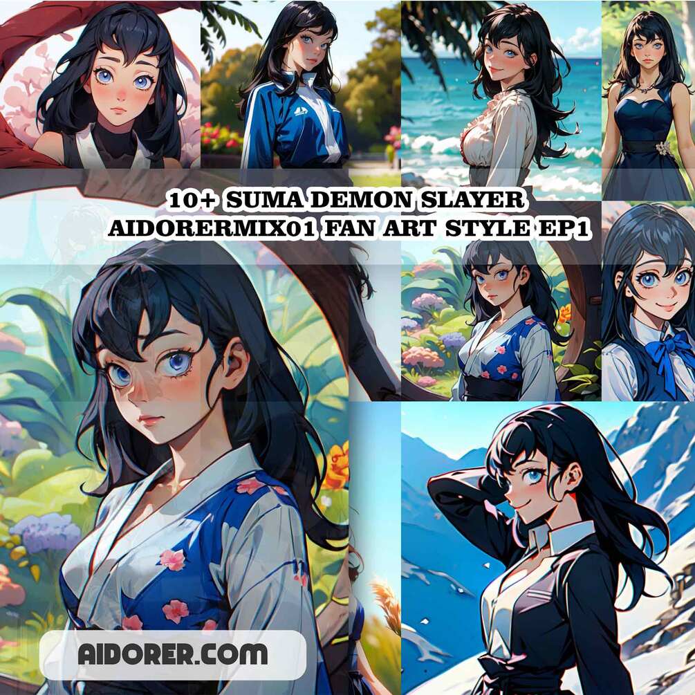 10+ SUMA DEMON SLAYER AIDORERMIX01 FAN ART STYLE EP1