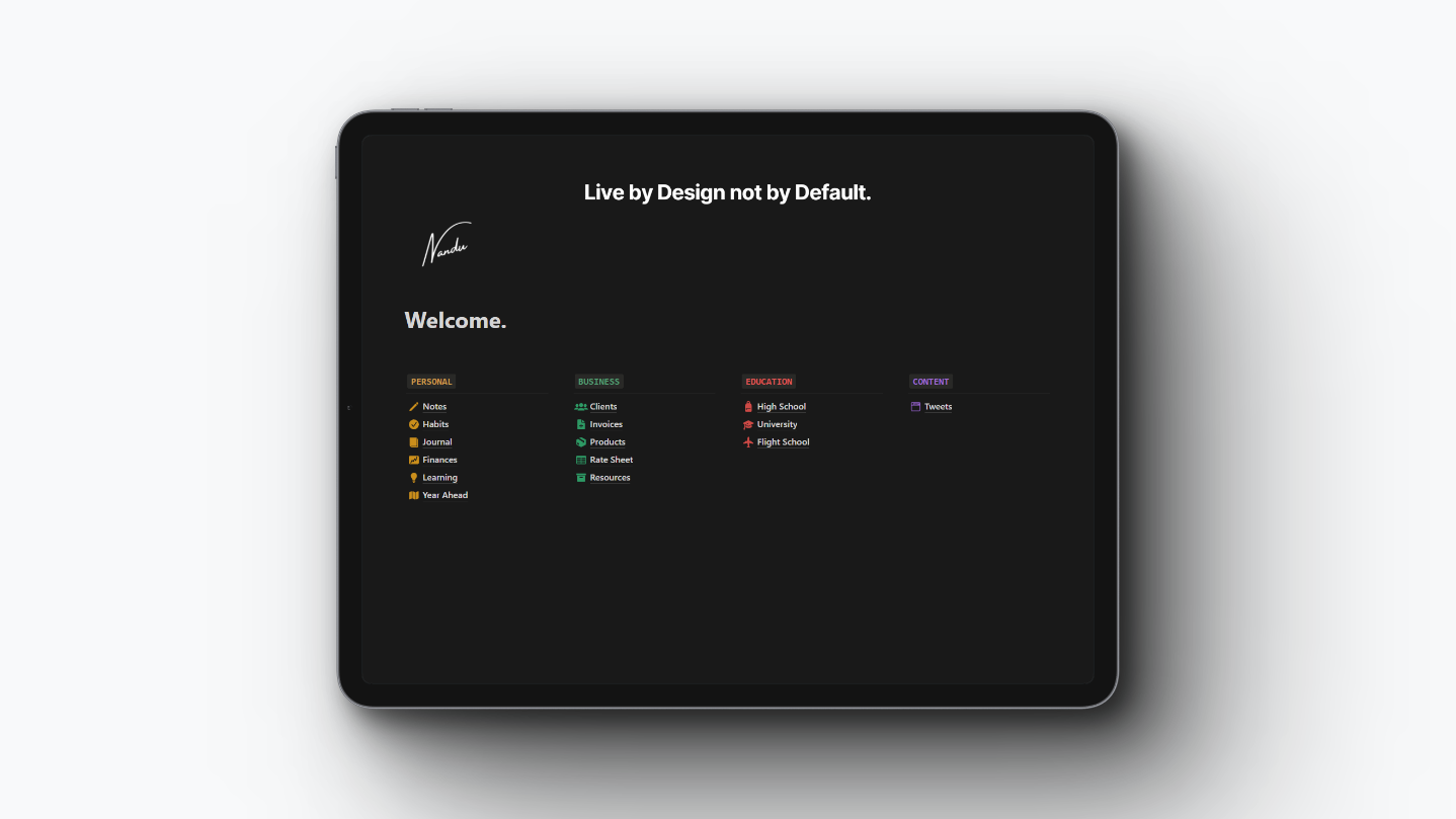 🚨 Free Template - The MOST CLEAN & MINIMALISTIC Notion Dashboard! - Nandu