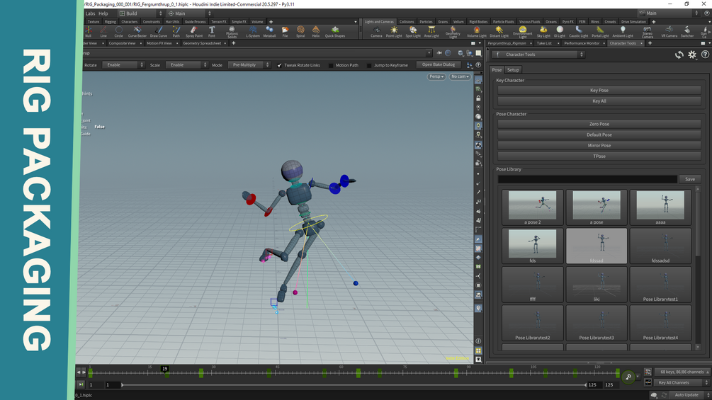 Packaging A KineFX Rig In Houdini.