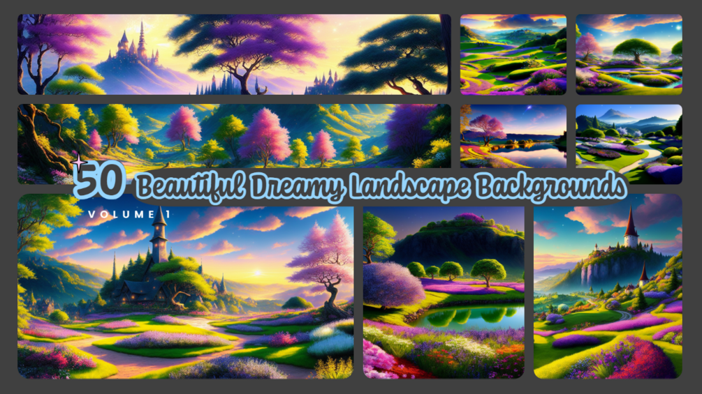 50 Beautiful Dreamy Landscape Backgrounds Vol.1