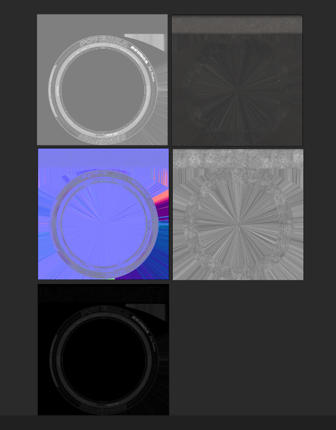 Bridgestone Slick 3d Tire Model 8K textures