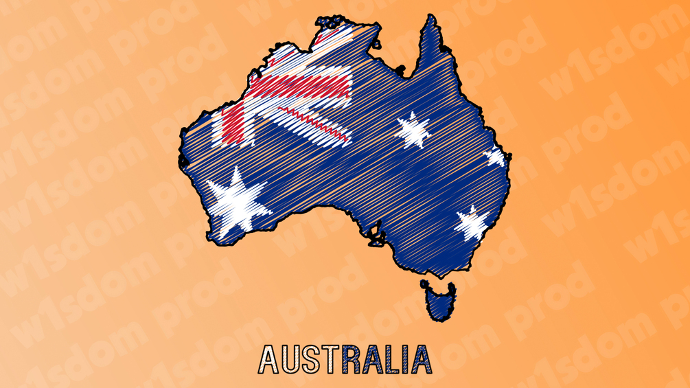 Hand-Drawn Australia Map Animation | Sketch-Style with Flag